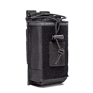 Radio Case/Radio Holder Molle Tactical Radio Holster Military Heavy Duty Radios Pouch Bag for Two Ways Walkie Talkies Compatible with Bags/Packs/Duffels by LUITON