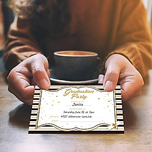 Omgouue Graduation Party Supplies Invitations with Envelopes 2024,Grad Congrats Announcements 32Ct