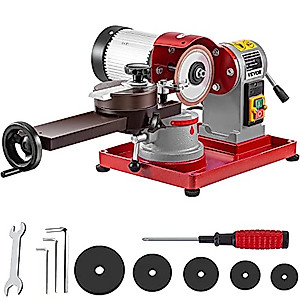 Mophorn Circular Saw Blade Sharpener 5" Grinding Wheel Size, Rotary Angle Mill Grinding Machine 370W, Saw Blade Sharpener Machine for Carbide Tipped Saw Blades