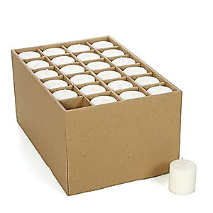 Hosley’s Set of 72 White Unscented Votive Candles