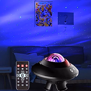 Northern Light Projector Star Projector Galaxy Light with Bluetooth Speaker, Starry Sky Projector Lights for Bedroom with IR Remote,16 Colors LED Night Lights for Kids Room, Adults Home Room Decor