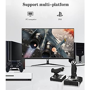 PXN-2119Pro Flight simulator controls Flight Stick with Vibration for PS4/xbox one/xbox Series X/S PC Windows 7/8/10/11（Not Support Mac Systems PS3/ PS5/xp/vista）Original handle guide