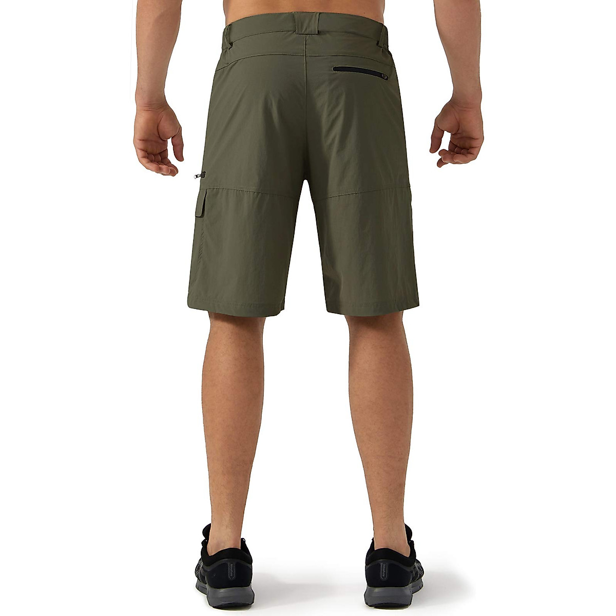 CRYSULLY Men's Hiking Outdoor Shorts Quick Dry Casual Breathable Fishing Camping Cargo Summer Shorts Army Green 32