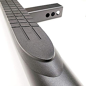 LEDIN 36" Lx3 Hx3 W Towing Hitch Step Bar 2" Receiver Black 3" Round Curved Universal Truck Trailer Rear Bumper Guard