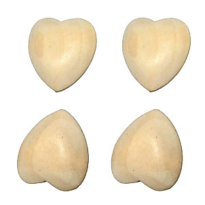 10pcs 30mm Unfinished Wood Hearts Beads with Holes Natural Heart Shape Wooden Bead for Bracelet Handing Materials DIY Beading Accessories (1.18in 10pcs)
