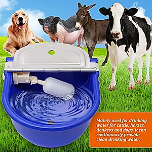 MINYULUA Automatic Waterer Bowl with Float Valve Livestock Drinking Water Bowl for Dogs Horse Cattle Pig Sheep Goat,Farm Animal Water Trough,with Brass Connector Mounting Screws
