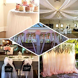 Efavormart 108" x 50 Yards Extra Large Soft Wedding Tulle for Party Decorations Banquet Event Sewing DIY Crafts Fabrics - White