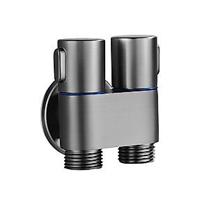 1-in-2-out Dual Control Valve,Dual Control Valve With Multiple Ports,High-performance 1-in-2-out Control Valve,Dual Control Valve For Bidet And Shower (Grey)