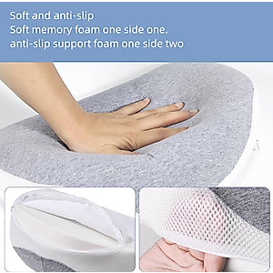 Hicare Pregnancy Pillow Wedge for Maternity | Memory Foam Pregnancy Pillow for Sleeping, Back, Knees and Legs | Belly Support Maternity Wedge
