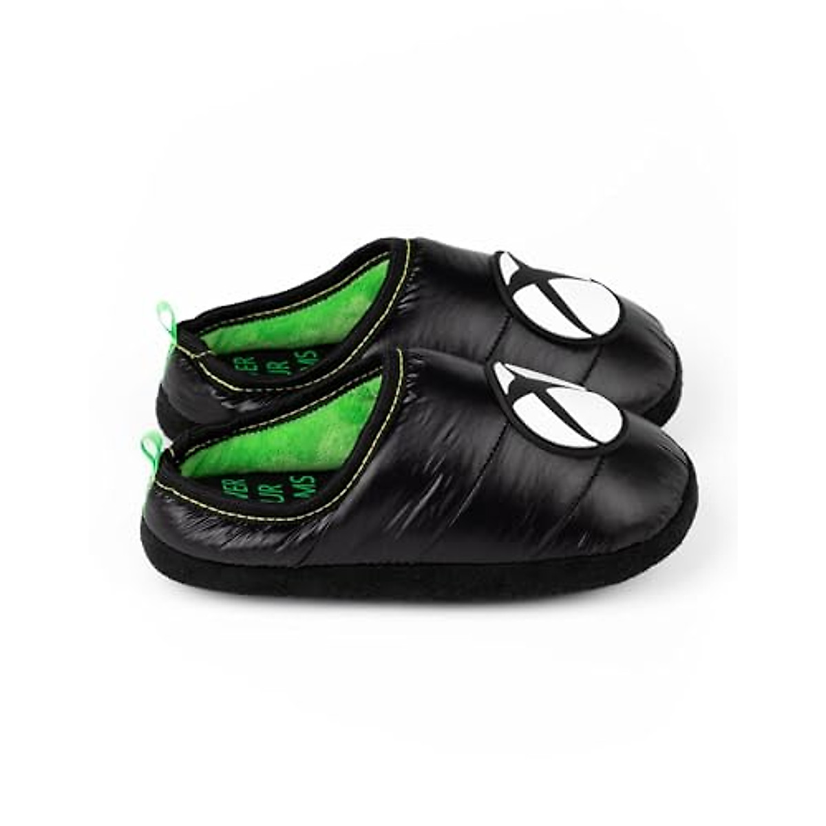 Xbox Slippers Boys Kids Teens Game Console Logo Green Black Shoes 2.5 US