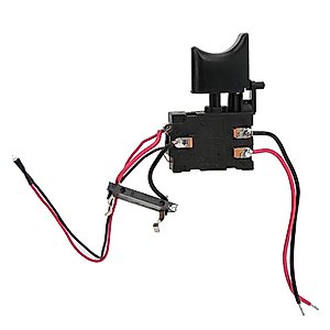 Electric Drill Switch, Upgrade Switch Replacement with 7.2 V to 24 V Lithium Battery Cordless Drill Speed Control Switch with Small Light