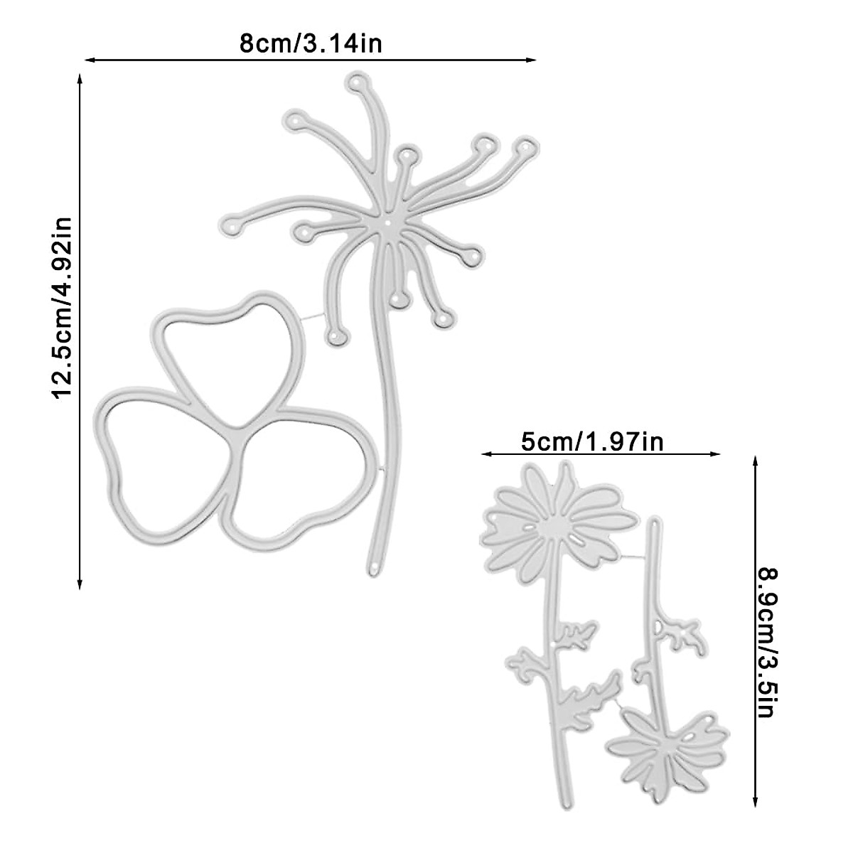 2 PCS Lotus Leaf Die Cuts for Card Making, AFUNTA Metal Die Cuts Lace Decoration Cutting Dies for DIY Scrapbook Photo Album Decor