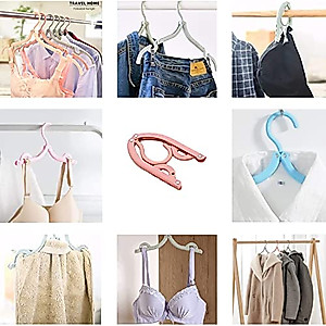 12 Pieces Folding Travel Hangers, Folding Travel Hangers, Folding Hangers Lightweight Travel Accessories Folding Drying Racks for Family Outdoor Travel (4 Colors) (Hanger)