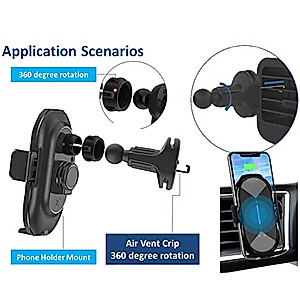 sllsky Universal Air Vent Clip for Car Phone Mount, Vent Grip for Car Phone Holder with Joint Ball [Diameter 0.67 in (17mm)]