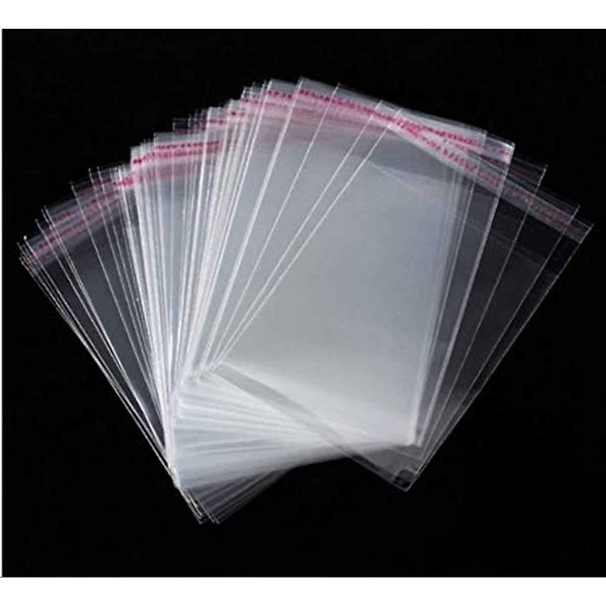 JOSDIOX 4" x 6" Self Seal Clear Cello Cellophane Resealable Plastic Poly Bags for Photo, Jewelry, Bakery, Treats, Party Favors4x6 "100pcs)