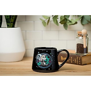 Silver Buffalo Nightmare Before Christmas Jack and Zero Tapered Pottery Mug, 14 Ounces