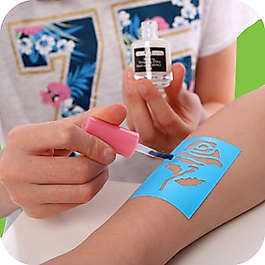 Original Stationery Glitter Tattoo Studio, Sparkly And Colorful Temporary Tattoos For Kids, Fabulous Toys for Girls and Great Birthday Gift Idea