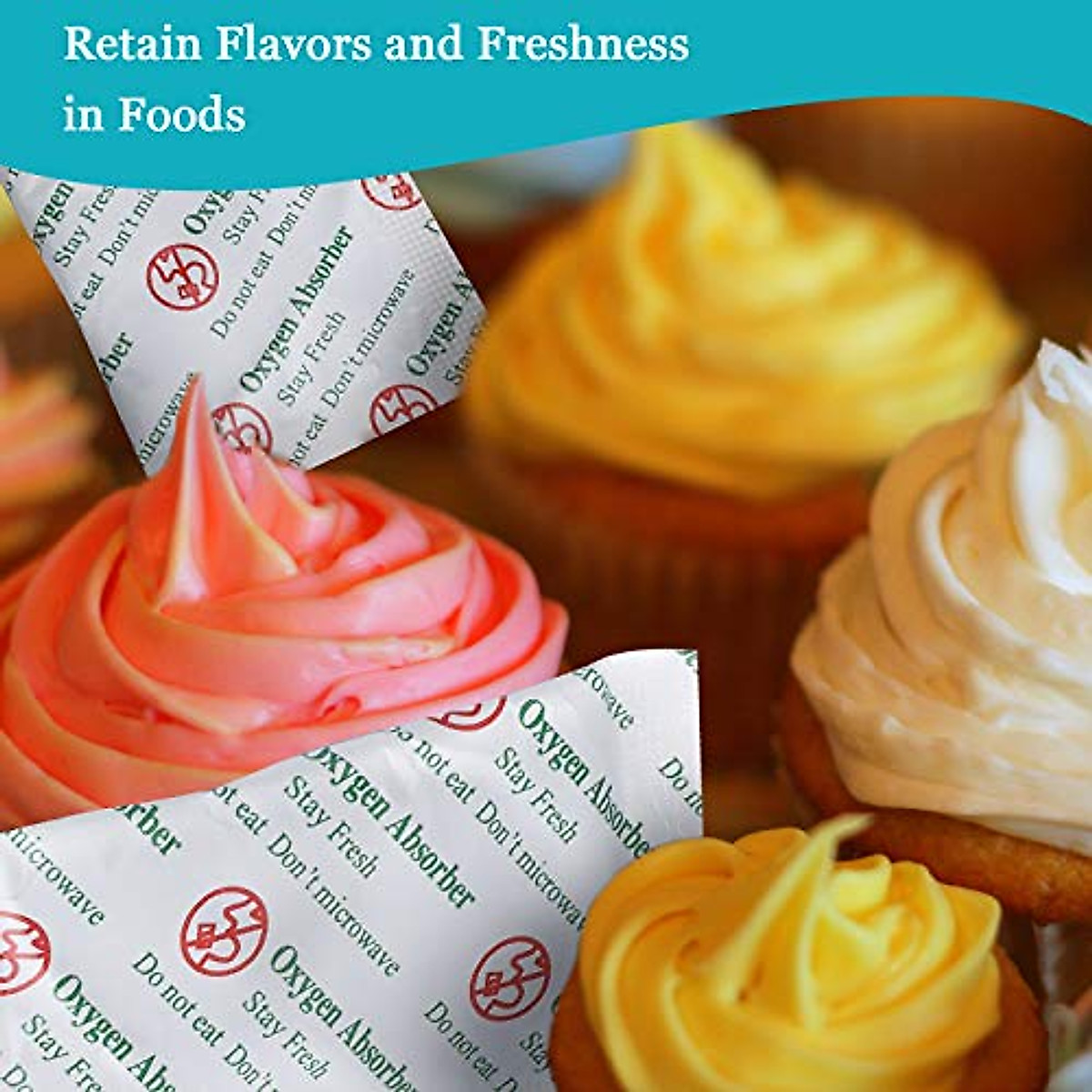 ATSAMFR 500cc(50Packets) Food Grade Oxygen Absorbers Packets for Long Term Food Storage,Oxygen Absorbers for Home Made Jerky