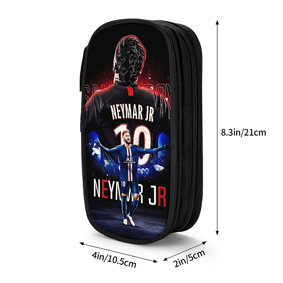Luja Dling #10 Neymar Big Capacity Pencil Pen Case For Office College Large Storage High Capacity Bag Pouch Holder Box Makeup Bag For Adult