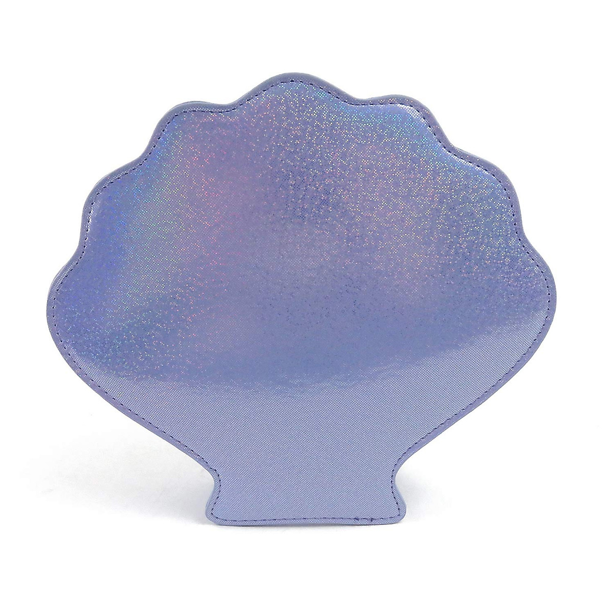 Hologram Laser Shell Shoulder Bags Pearl Cross-body Chain Purse Bags for Womens(Purple)