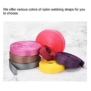 MECCANIXITY Flat Nylon Webbing Strap 1 Inch 15 Yards White for Backpack, Cargo Strap, Luggage-Rack