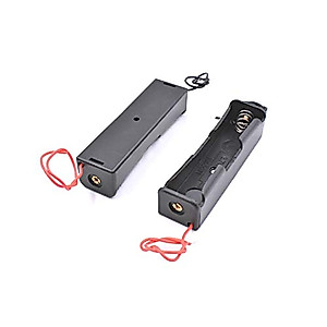 Pack of 8 Wire Lead Battery Storage Box Case Holder for 18650 Button Top Single Battery