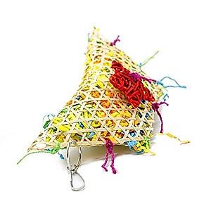 Parrot Bird Pull Bites Climb Chew Toy Colorful Hanging Strip Rope Pet Cage Decor