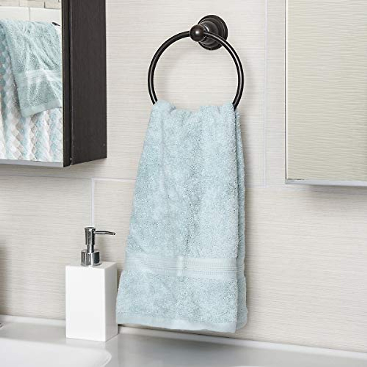 Amazon Basics Round Classic Towel Ring Holder - Oil Rubbed Bronze, ‎6.3" L x 2.3" W x 2.4" H