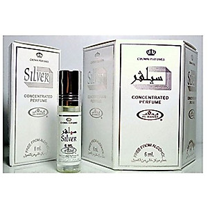 Silver - 6ml (.2oz) Roll-on Perfume Oil by Al-Rehab (Crown Perfumes) (Box of 6)