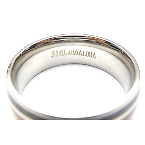 Aloha Passion Natural Koa Wood and Abalone Shell Stainless Steel -8mm Wide - Wedding, Engagement, or Promise Ring (5)