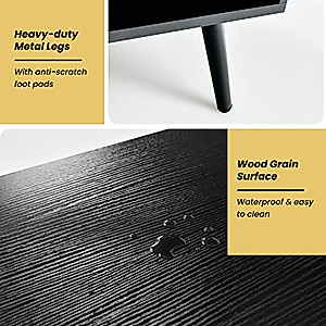 Giantex Buffet Cabinet with Storage, Industrial Kitchen Sideboard with 2 Large Drawers, 4 Open Compartments, Mid-Century Cupboard, Standing Organizer for Kitchen, Entryway