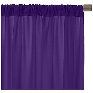 AK TRADING CO. 10 feet x 10 feet Purple Polyester Backdrop Drapes Curtains Panels with Rod Pockets - Wedding Ceremony Party Home Window Decorations (DRAPE-5x10-PURPLE)