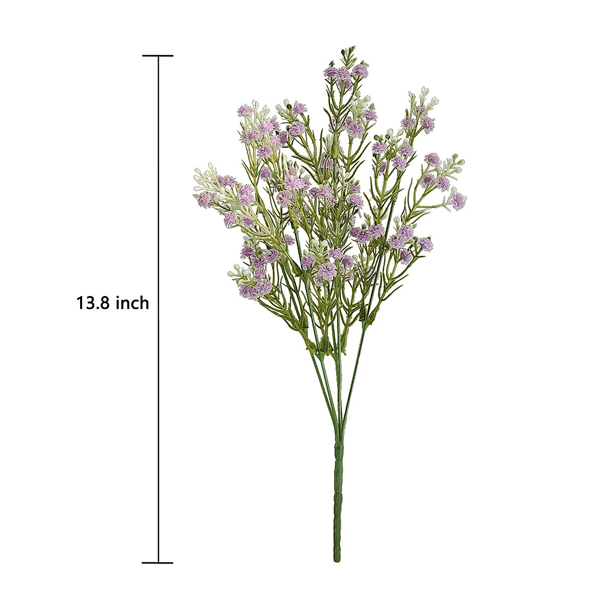 Babys Breath Artificial Flowers Bulk, 13.8 Inch 4 Pack Fake Gypsophila Artificial Flowers, Faux Flowers in Vase for Wedding Home Party Garden DIY Decoration (Purple)