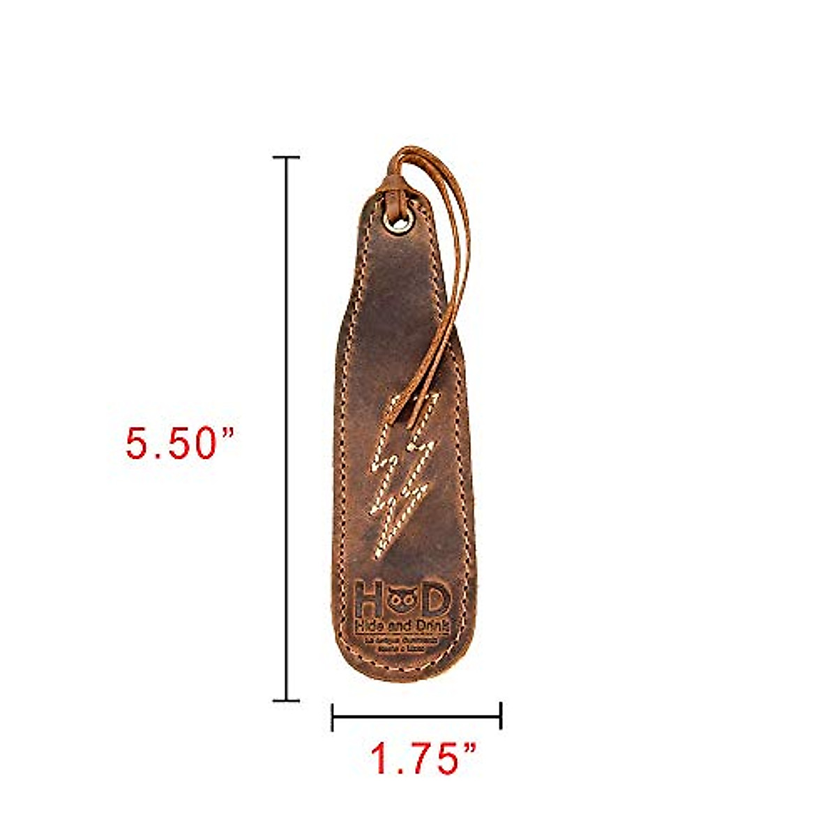 Andwing Hide & Drink, Rustic Leather Bookmark/Bookworm Thunder Potter Design Handmade Includes 101 Year Warranty :: Bourbon Brown