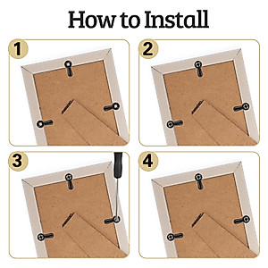 Picture Frame Turn Button Fasteners Set, 100 PCS Picture Frame Backing Clips Photo Frame Hardware Clips with 100 Pieces Screws for Hanging Pictures, Photos, Drawing by PinCute (Black)