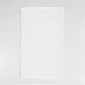 12pcs Fingertip Hand Towels, Affordable 100% Cotton Washcloths (11x18) (White, Hemmed)