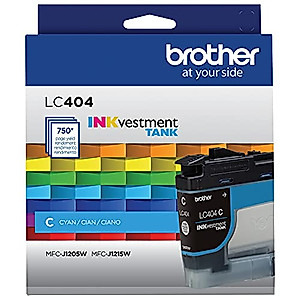 Brother Genuine LC404C Cyan INKvestment Tank Ink Cartridge