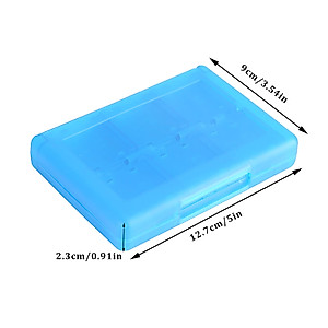 OUKENS Game Card Storage Box, 28 in 1 PP Plastic Game Card Case Holder Cartridge Storage Box for Nintendo DSL LL(Blue)