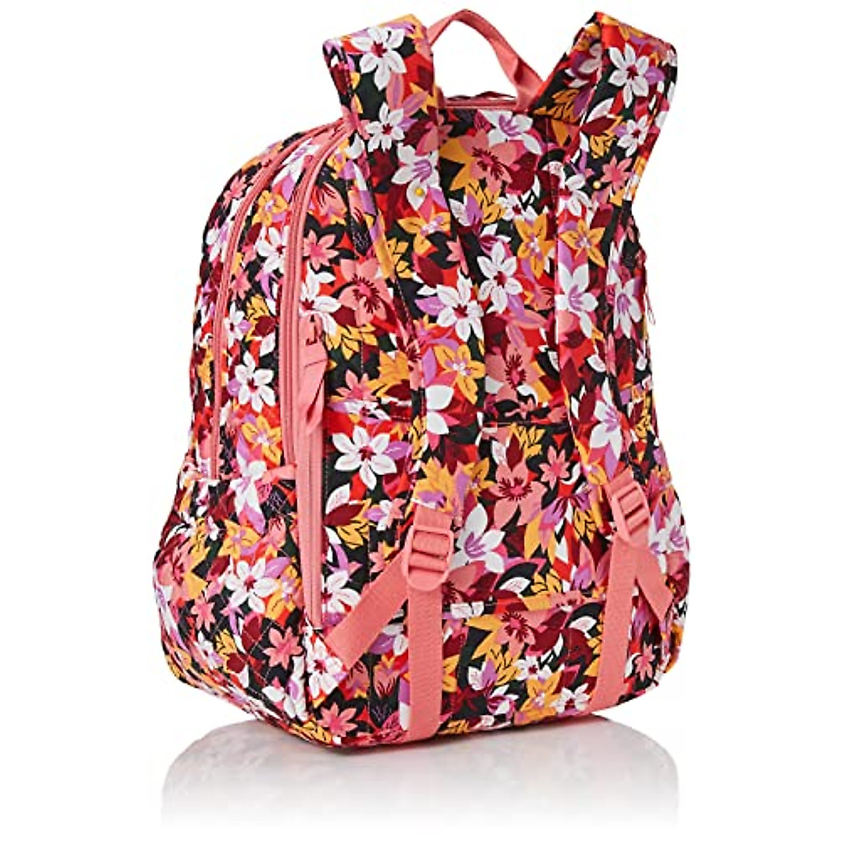 Vera Bradley Women's Cotton Campus Backpack, Rosa Floral - Recycled Cotton, One Size