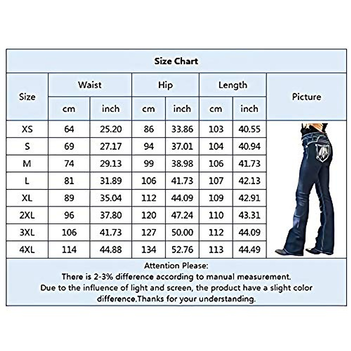 QJBMEI Women's Jeans High Rise Feather Embroidery Stretchy Bootcut Slim Wide Leg Denim Pants,Blue,S