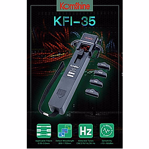 Metal Material Komshine KFI-35 Fiber Optic Identifier Break Checker Get Fast 800-1700nm with 4 Adapters