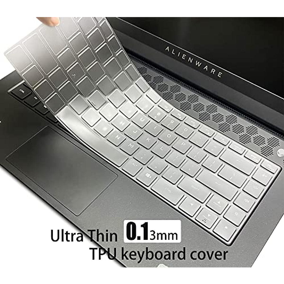 Keyboard Cover for Dell Alienware M15 R6 & M15 R5 Gaming Laptop, Dell Alienware X16 M16 M1, Dell Alienware x15 R1 & x17 R1, Dell G16 7630 7620 Gaming Laptop Keyboard Skin Cover Protector, TPU