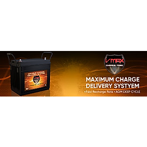 VMAX MR147-155 12V 155Ah AGM Deep Cycle Marine Battery for Minn Kota Pontoon 55 Hand Control 12V 55lb Trolling Motor