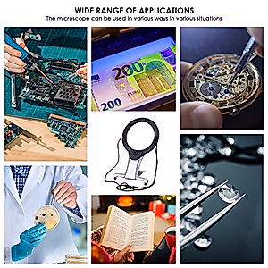 Reading Magnifier, Hands Free Neck Wear Handheld Large Lighted Magnifying Glass Desktop Magnifier with LED Light for Close Work, Reading, Sewing, Cross Stitch, Inspection, Repair, Crafts