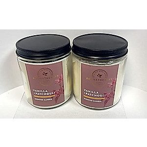 Bath and Body Works 2 Piece Pack (7oz/198g ) Aromatherapy Vanilla Patchouli Single Wick Scented Candle