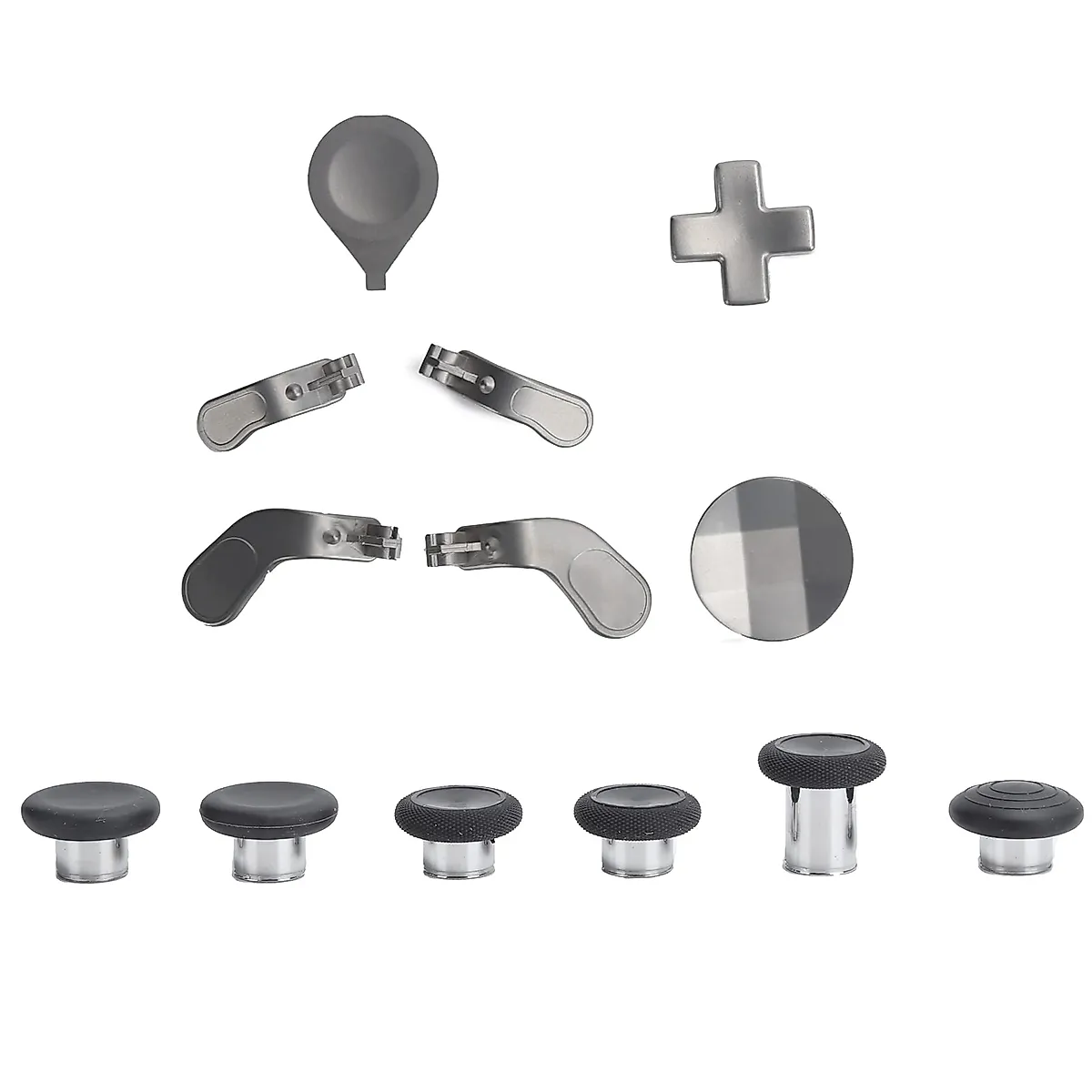 YYOYY Game Controller Accessories Metal Silicone,Complete Replacement Elite Controller Gaming Controller Gamepad Thumbsticks Paddles Set for ONE Elite Series 2