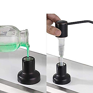 Soap Dispenser,Stainless Steel Dish Soap Dispenser for Kitchen,Hand Soap Dispenser Stainless Steel, Sink Soap Dispenser with Large Bottle, Oil Rubbed Bronze Soap Dispenser Refill from The Top