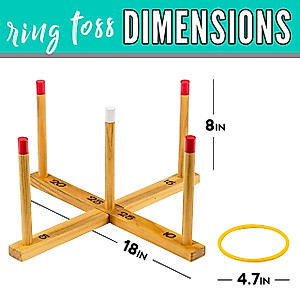 Franklin Sports Wooden Ring Toss