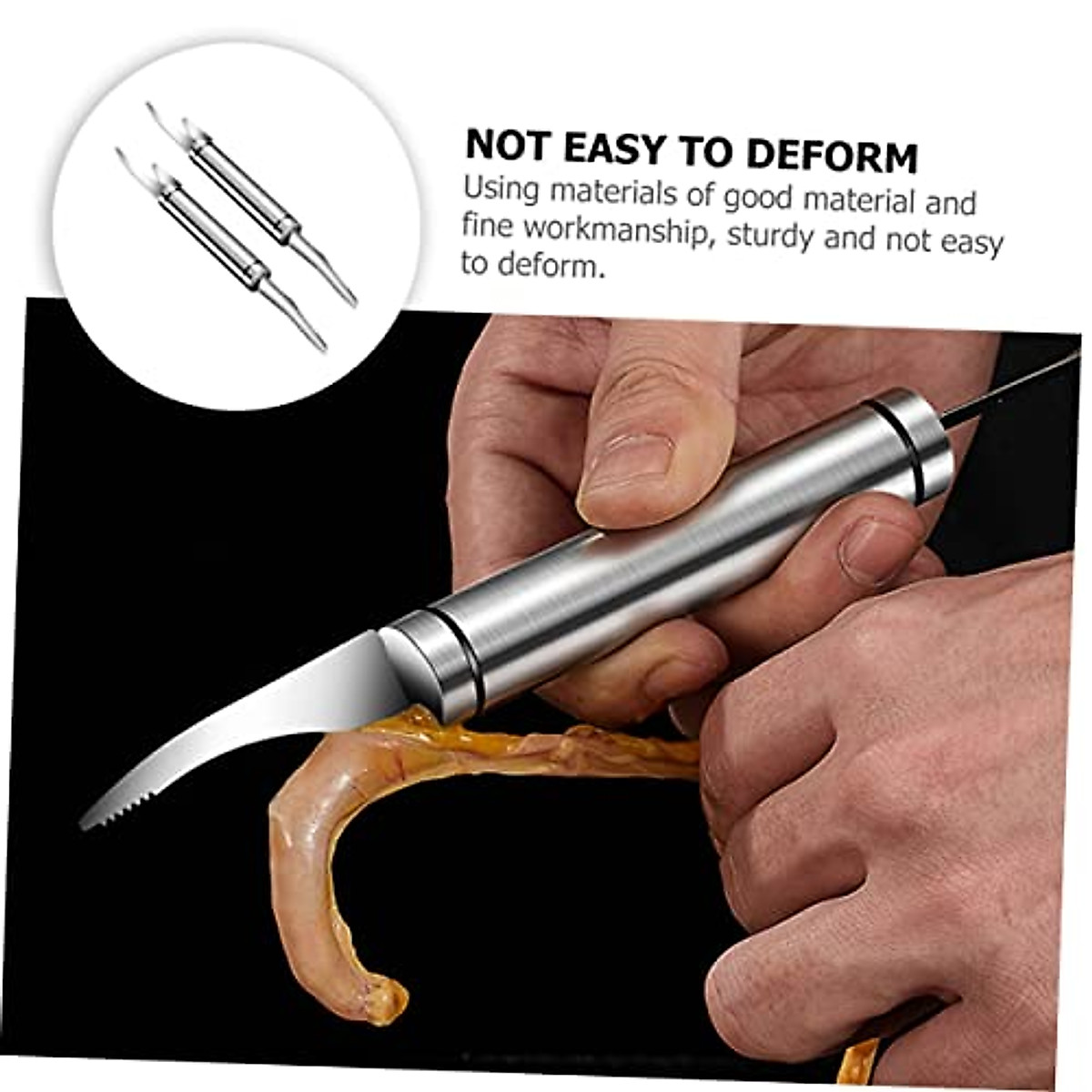 BESTonZON 2pcs Shrimp Opener Fish Maw Knife Couch Set Multi Purpose Cleaner Crab Tools Shrimp Line Tool Prawn Peeler Shrimp Line Cutter Ergonomic Shrimp Cleaner Shrimp Tool Kitchen Supplies