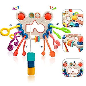 Yrissmiss Montessori Toys for 1+ Year Old Girls Boys,Sensory Toys for Toddlers 1-3 Autistic Children,Pull String Baby Toys 6 to 12 Months,Toddler Toys Age 1-2｜Infant Toys Gifts for 1+ Year Old Girls